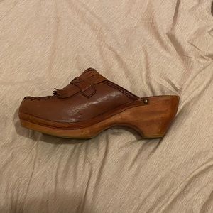 coasters | Shoes | 97s Hippie Boho Leather Fringe Clog Heels 8 To 85 ...